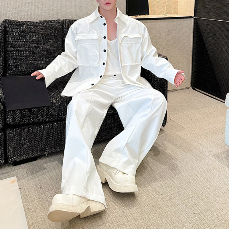 Solid Pocket Cargo Machete Pants Suit – stylesock