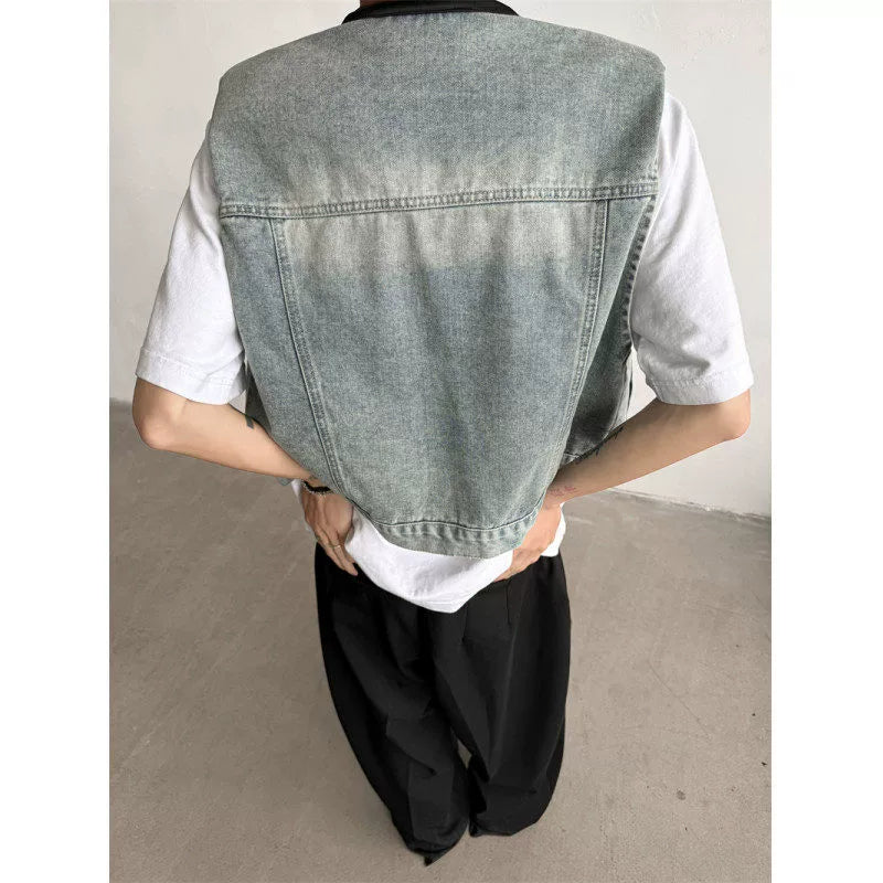Denim Loose Sleeveless Casual Vest – stylesock Denim Loose Sleeveless Casual Vest – stylesock