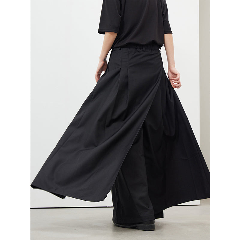 Black Irregular Multi Piece Wide Leg Pants – stylesock