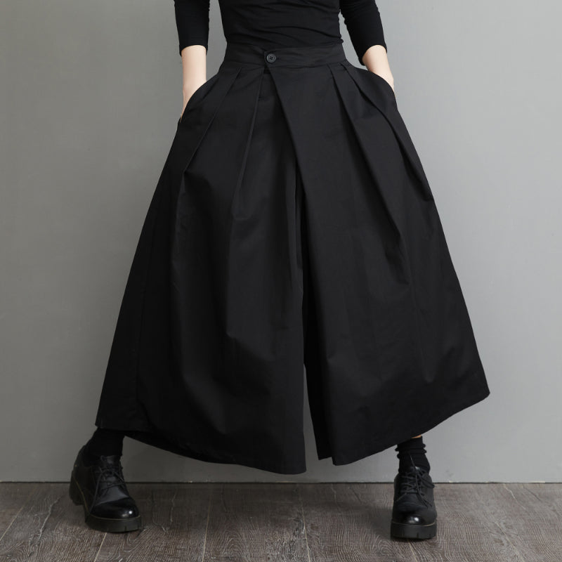 Pleated Black Wide Leg Pants – stylesock