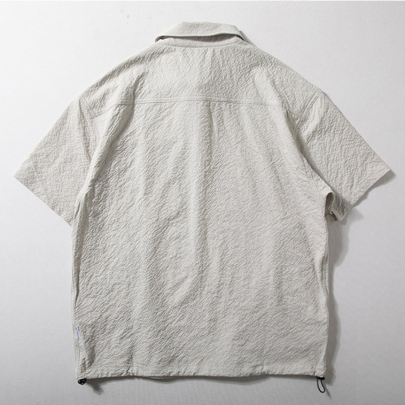Textured Japanese Style Lapel Polo Shirt – stylesock