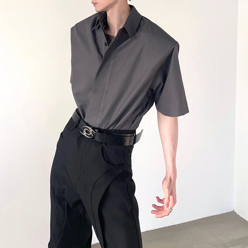 Metal Shoulder Pad Casual Shirt – stylesock