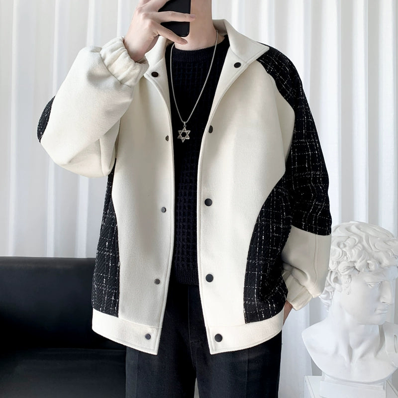 Plaid Patchwork Wool Jacket – stylesock