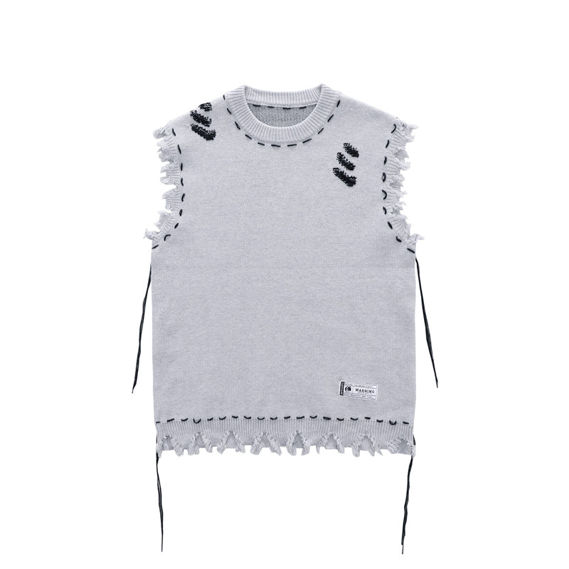 High Street Destruction Frayed Vest – stylesock