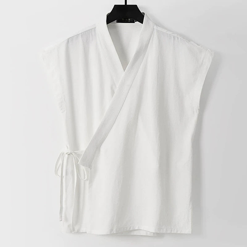 Slanted Collar Loose Vest – stylesock