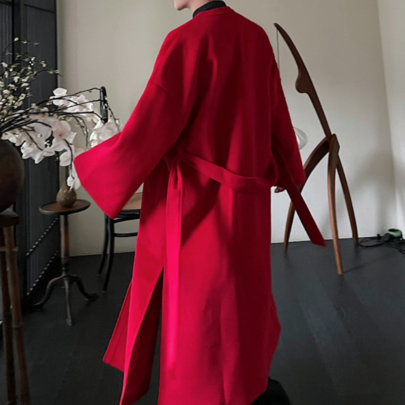 Winter Square Collar Retro Long Knee-length Woolen Coat – stylesock
