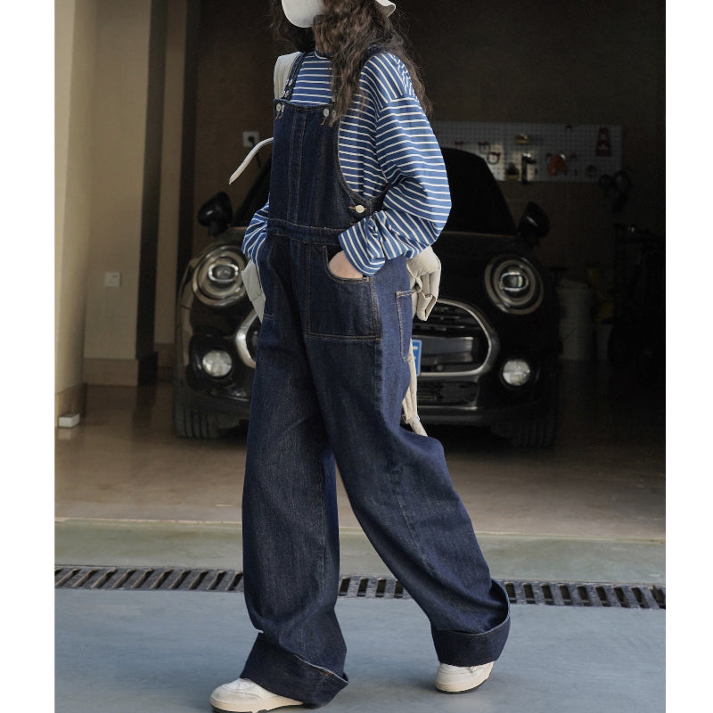 Adjustable Loose Denim Wide-leg Overalls – stylesock
