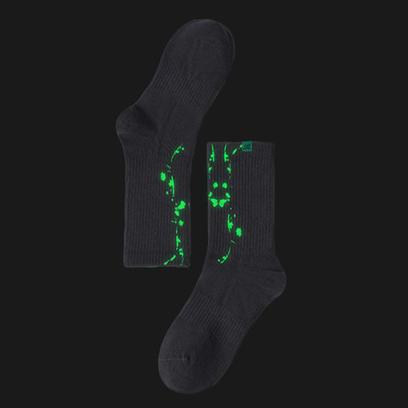 Splashed Ink Graffiti Luminous Tube Socks – stylesock