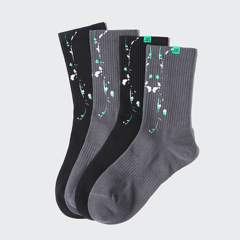 Splashed Ink Graffiti Luminous Tube Socks – stylesock