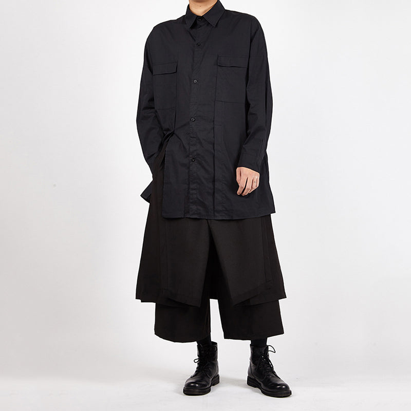 Button-back Long-sleeved Shirt – stylesock