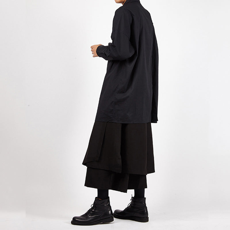 Button-back Long-sleeved Shirt – stylesock