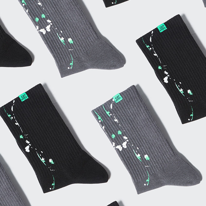 Splashed Ink Graffiti Luminous Tube Socks – stylesock