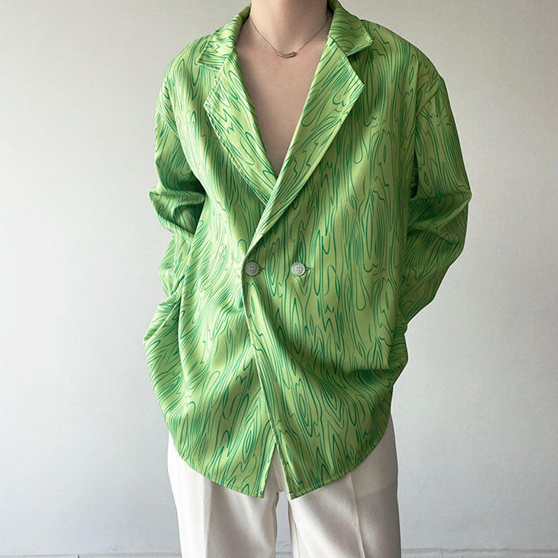 Water Ripple Print Lapel Long-sleeve Shirt – stylesock