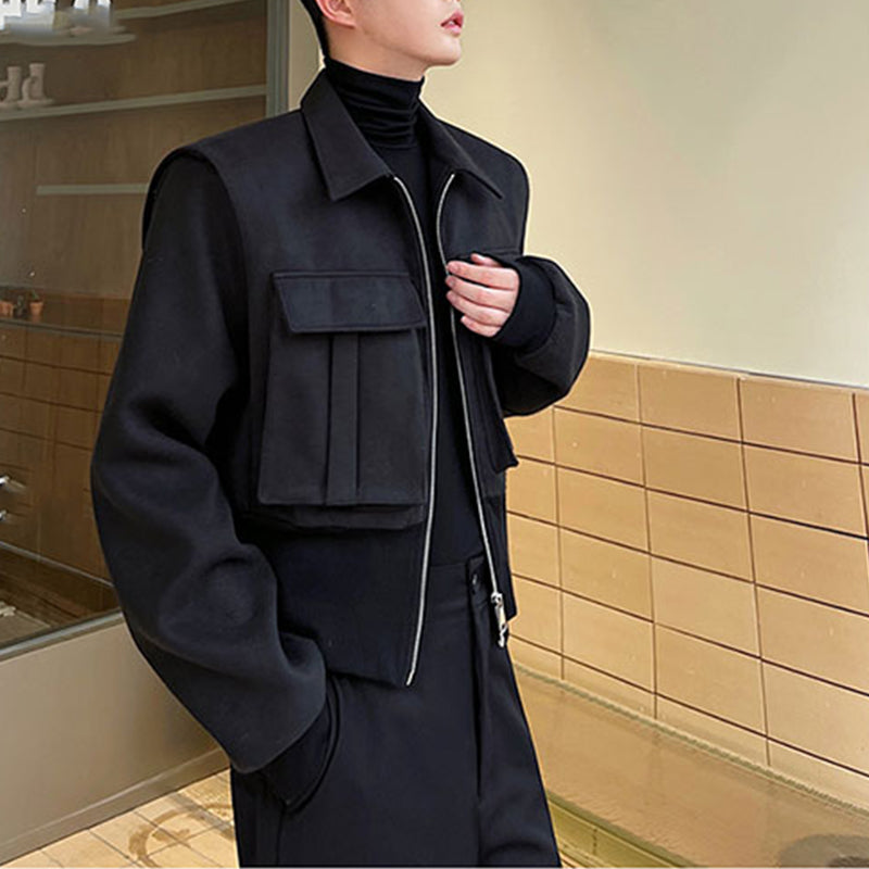 Black Cropped Zipped Jacket – stylesock