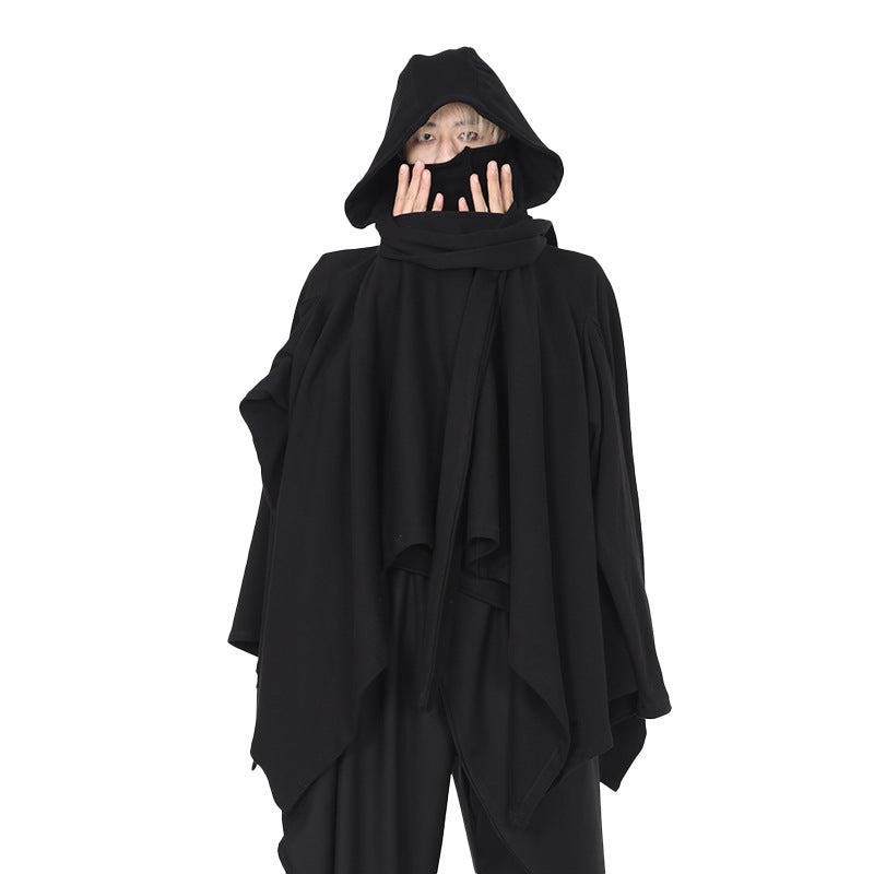Dark Removable Cap Loose Cloak – stylesock