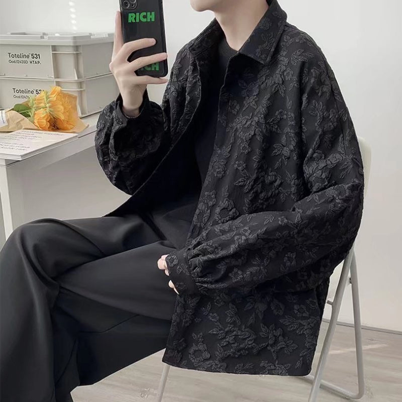 Embossed Embossed Long Sleeve Shirt – stylesock