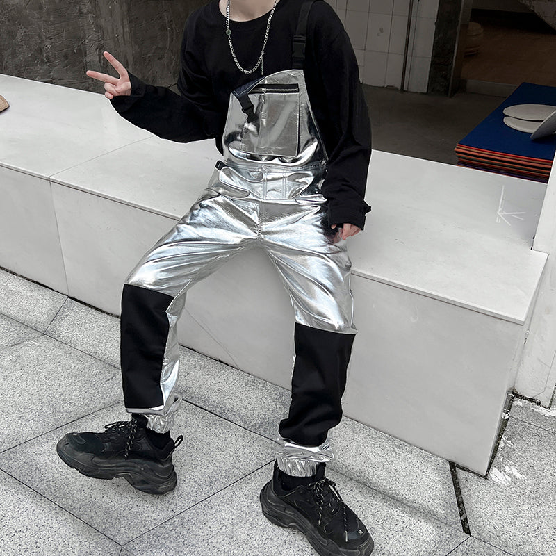 Silver Shiny Performance Overalls – stylesock