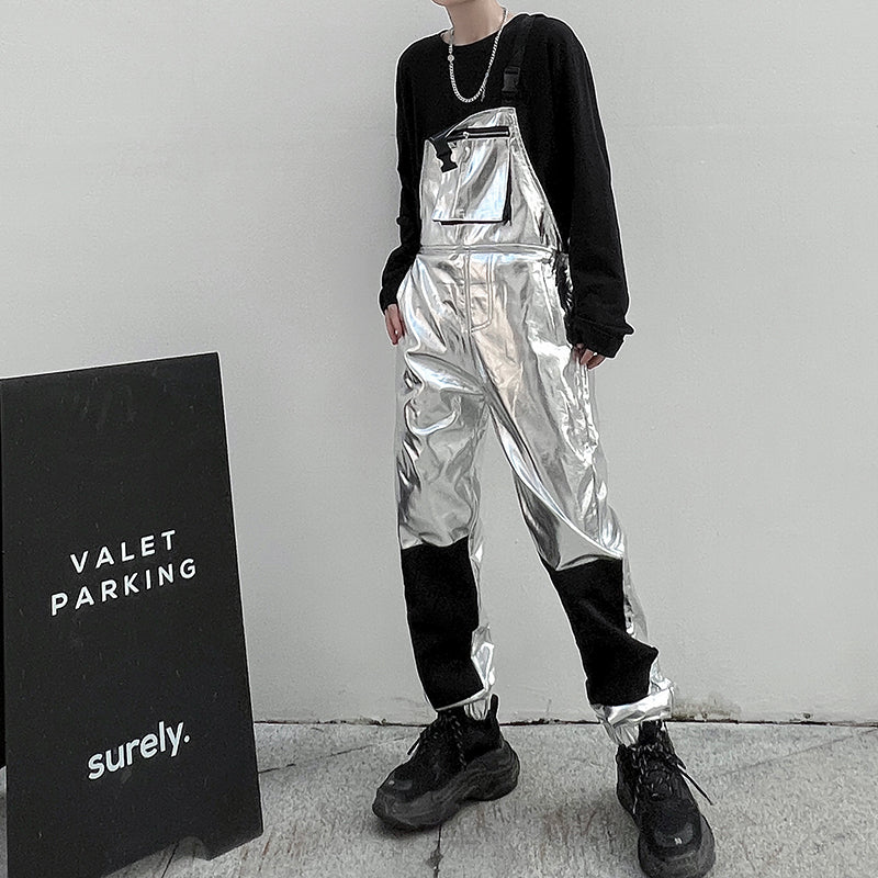Silver Shiny Performance Overalls – stylesock