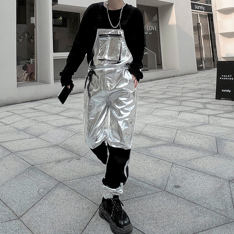 Silver Shiny Performance Overalls – stylesock